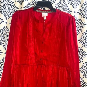 Knox Rose | Tops | Knox Rose Rouge Red Balloon Long Sleeve Blouse ...